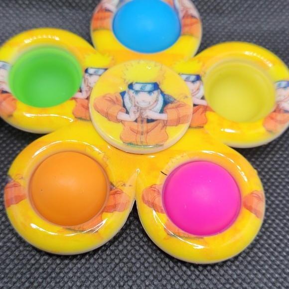 Toys | 315 Naruto Fidget Spinner 2in1 Anime Bubble Popper Sensory Toy ...